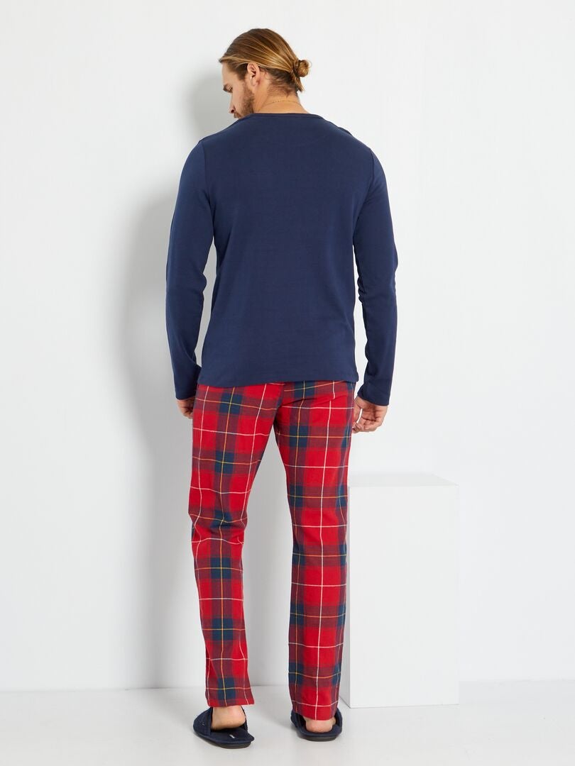 Pyjama long - 2 pièces - Rouge - Kiabi - 22.00€