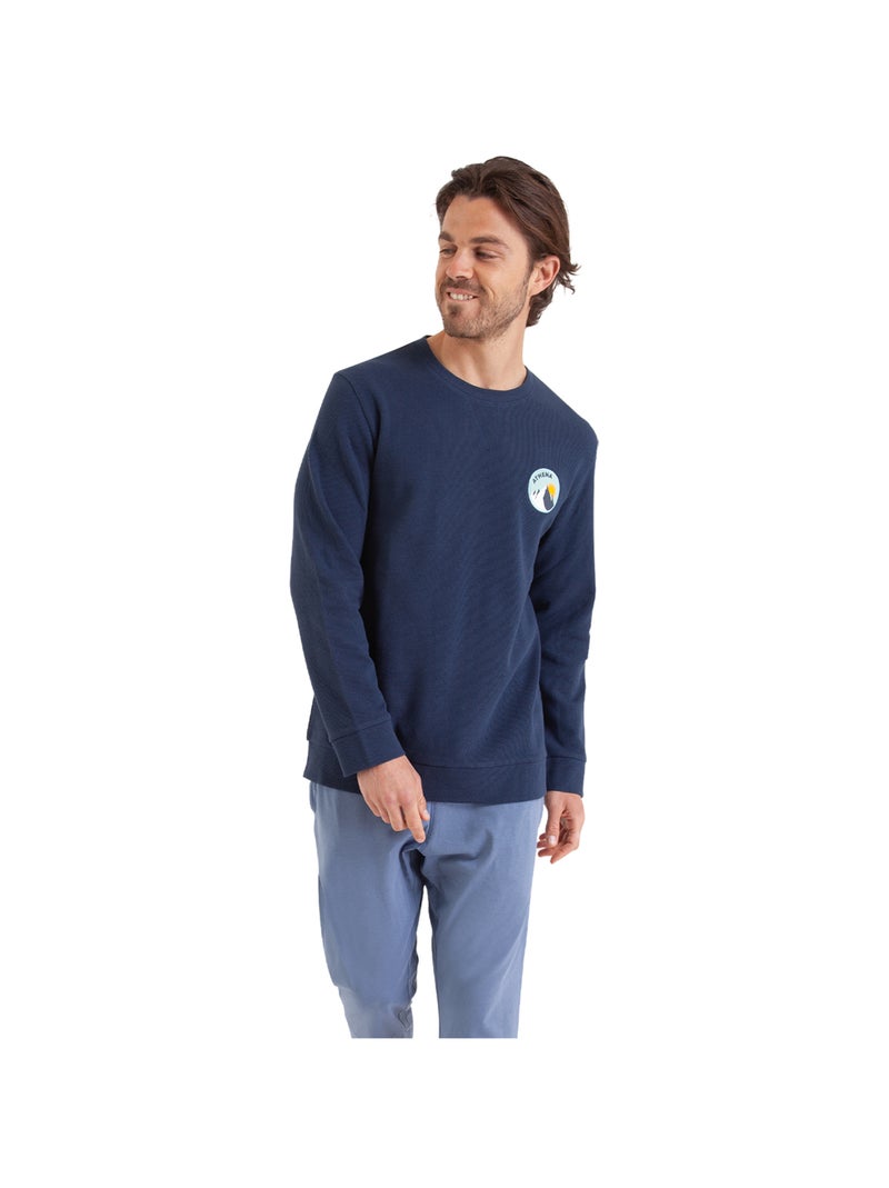 Pyjama long col rond homme Waffle Athena - Gris - Homme - 0.00€ - Kiabi