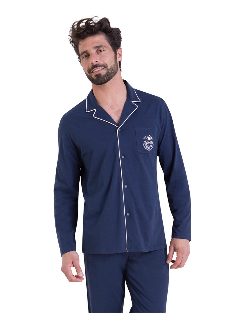 Pyjama long homme Winter Athena - Bleu - Homme - 39.90€ - Kiabi