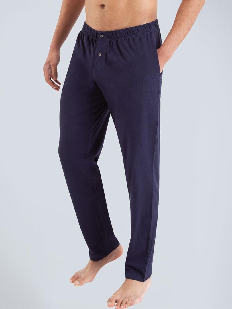 Pyjama long ouvert homme Rayures - Bleu Rouge - Kiabi - 40.50€