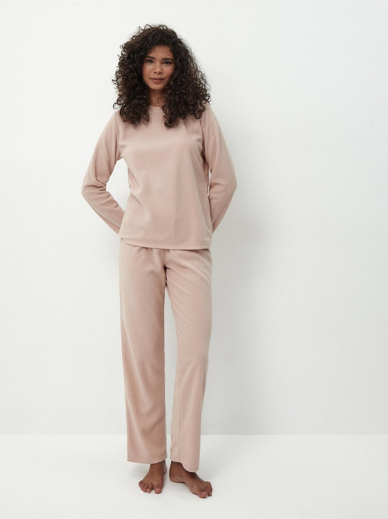 Pyjamas polaires - Rose - Kiabi - nu€