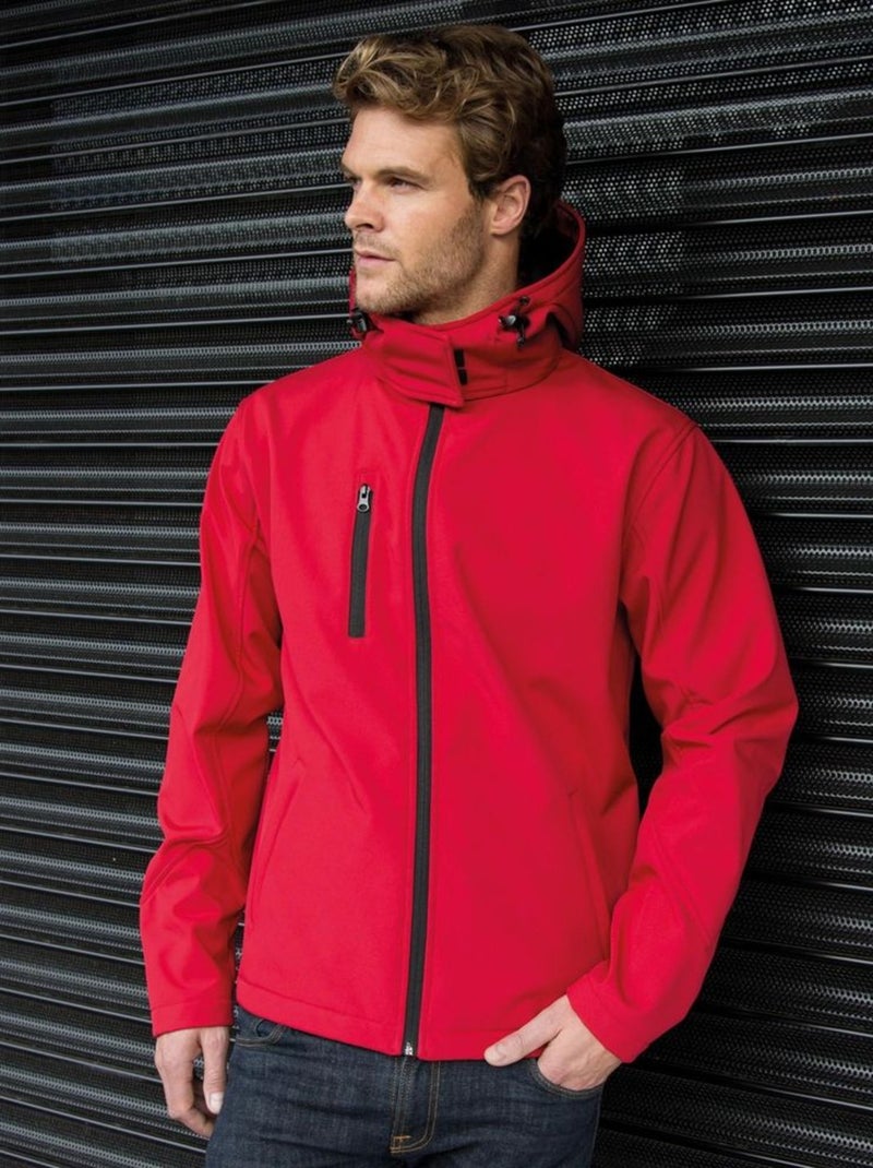 Result Core Lite - Veste softshell à capuche - Rouge cerise - Homme - 41.99€ - Kiabi