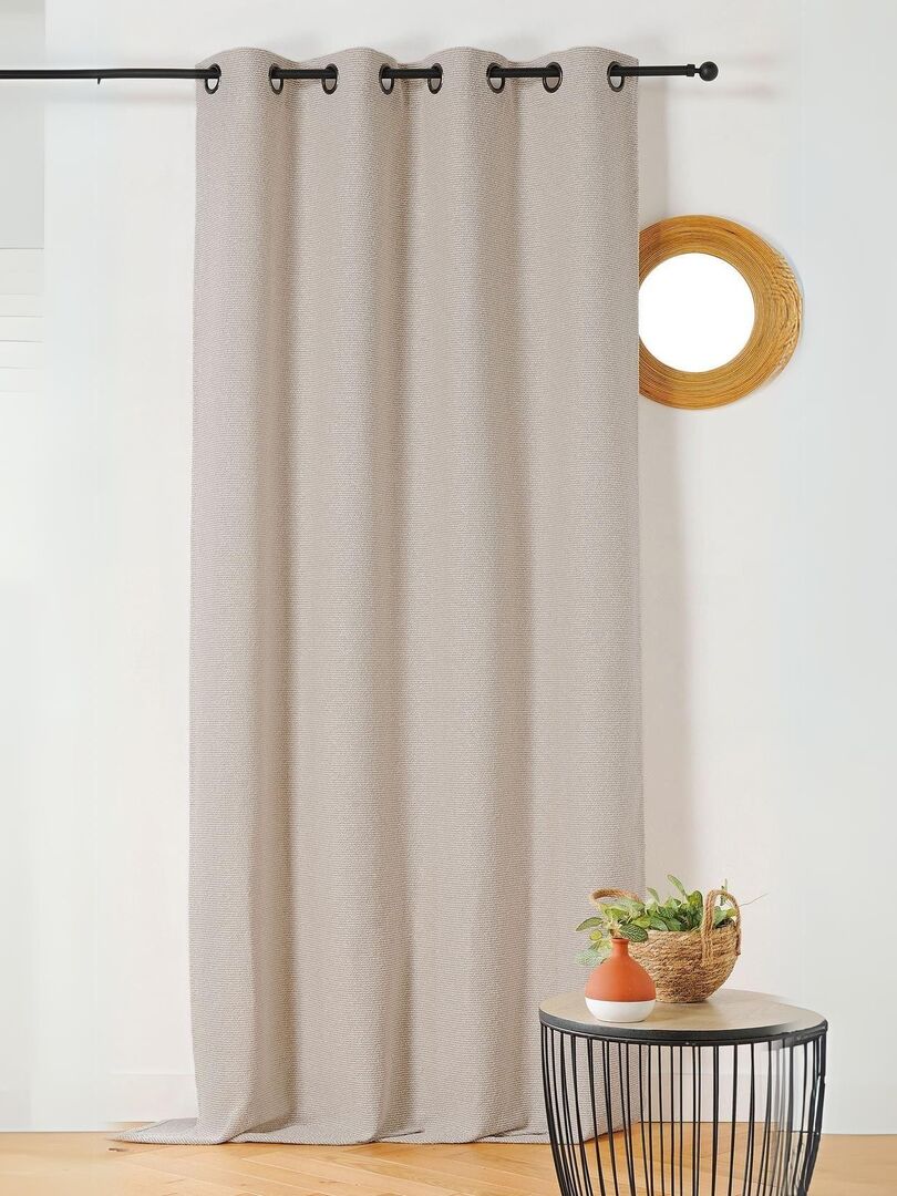Rideau à l'aspect texturé en bouclette - Beige - Kiabi - 102.47€