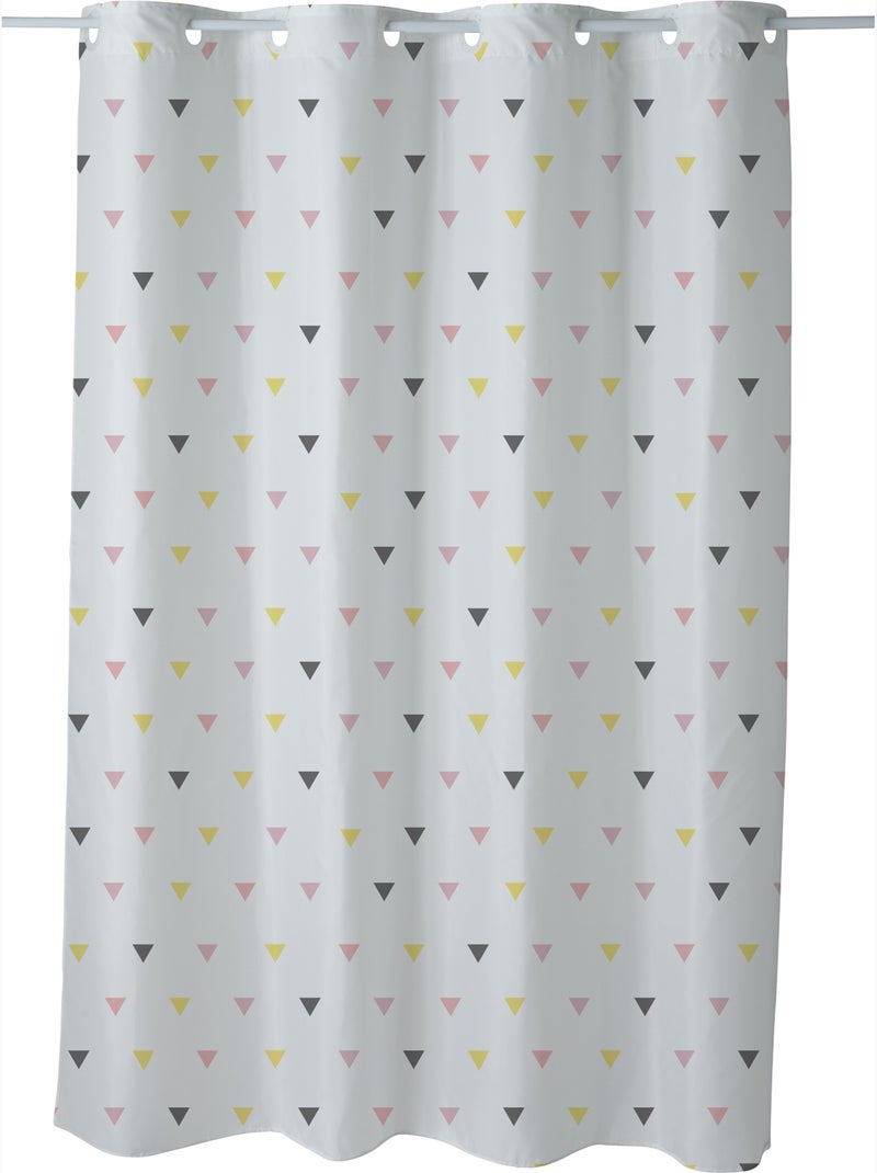 Rideau de douche imprimé 'NORDICA' triangles en polyester 180 x 200 cm ...