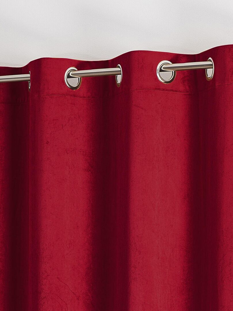 Rideau feutré en velours uni - Rouge - Kiabi - 45.91€