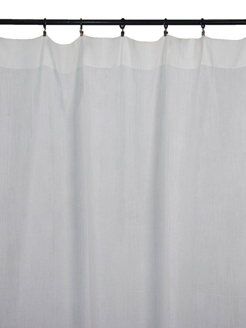 Rideau gaze de coton ajustable - Blanc - Kiabi - 54.75€