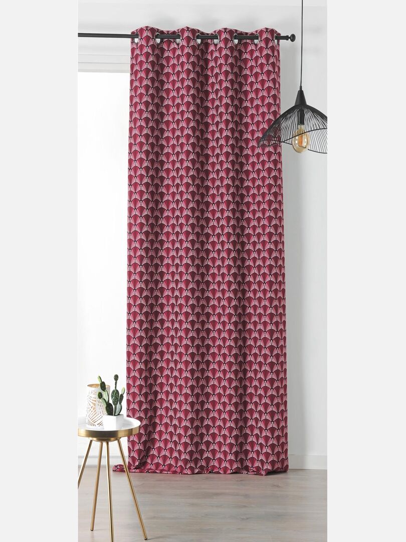 Rideau motif vintage rouge - Rouge - Kiabi - 90.82€