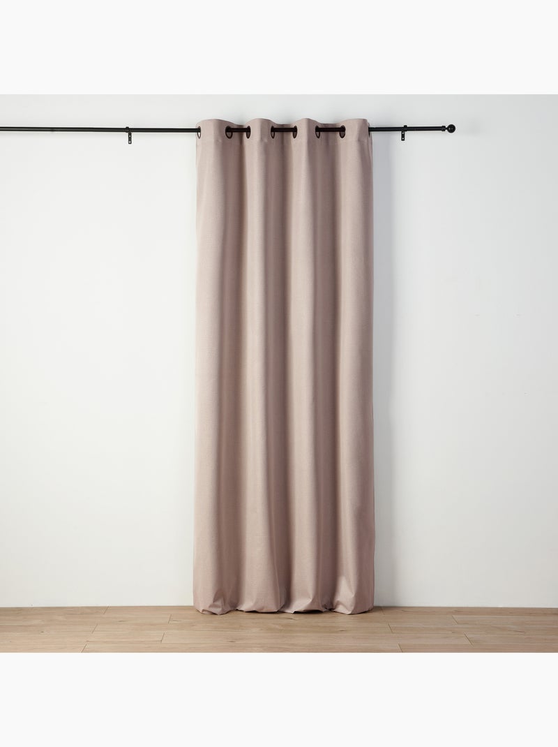 Rideau occultant chiné à oeillets - Taupe - Maison - 23.11€ - Kiabi