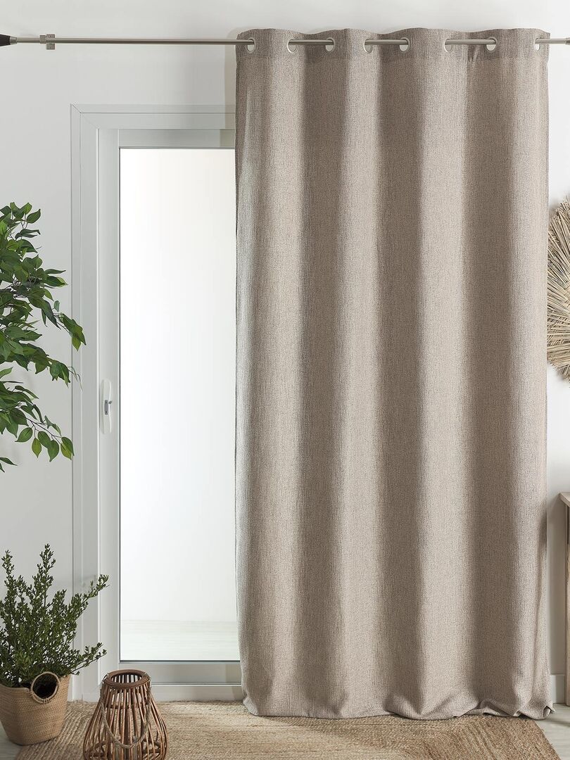Rideau tamisant - - Effet tissé - Beige clair - Kiabi - 22.91€