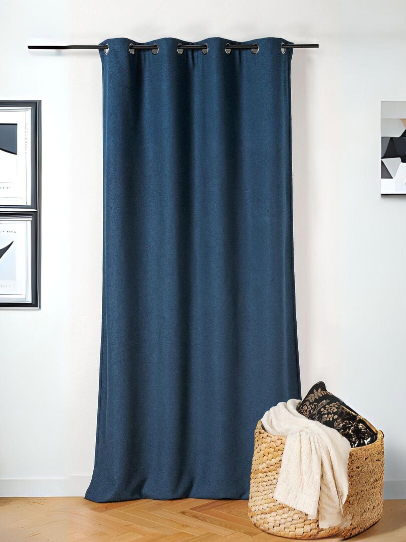 Rideau thermique au style bouclette - Bleu - Kiabi - 73.25€