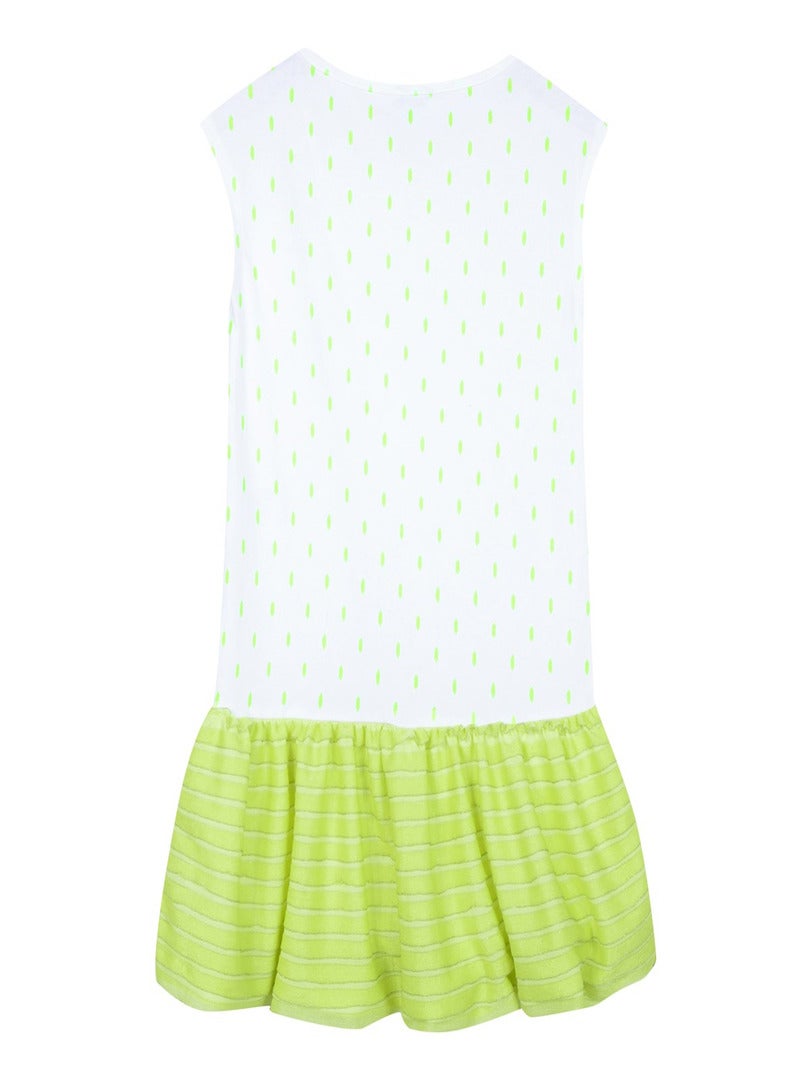 Robe Bi-matière Avec Bas Forme Boule 'miniman' - Jaune - Kiabi - nu€