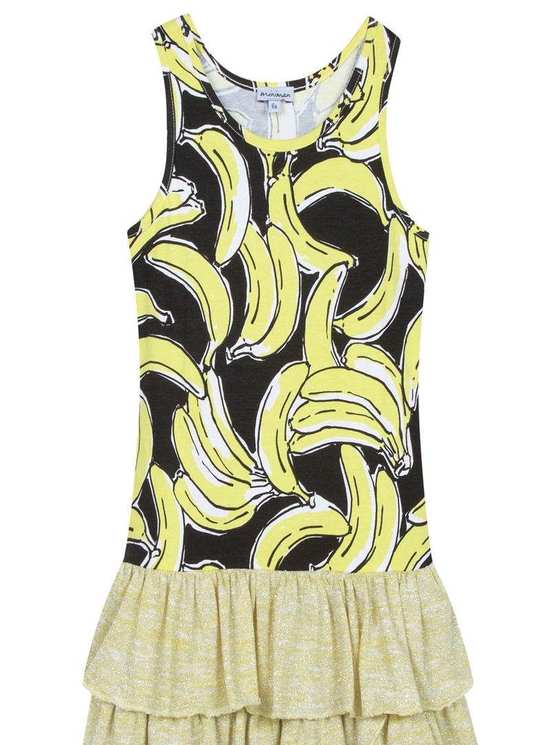 Robe Bi-matière Avec Volants Brillants 'miniman' - Blanc - Kiabi - nu€