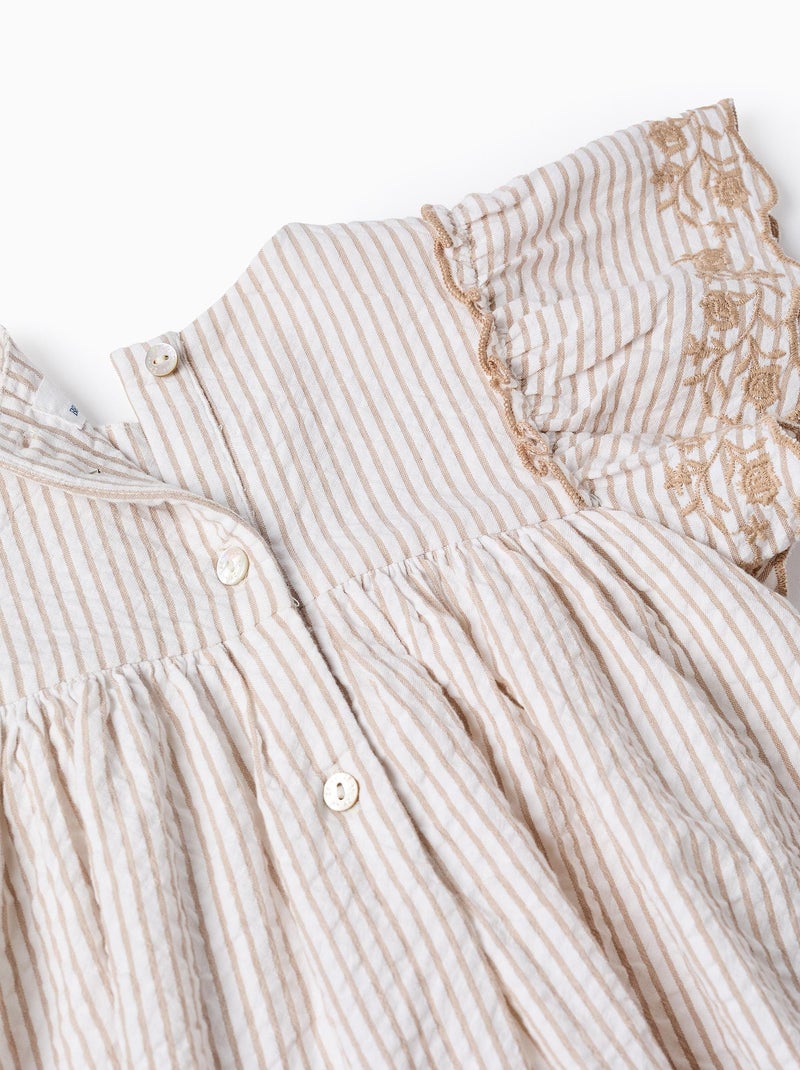 Robe + Bloomer avec Texture Brothers & Sisters - Beige - Bébé fille - 0.00€ - Kiabi