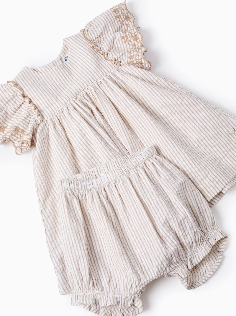 Robe + Bloomer avec Texture Brothers & Sisters - Beige - Kiabi - 37.99€