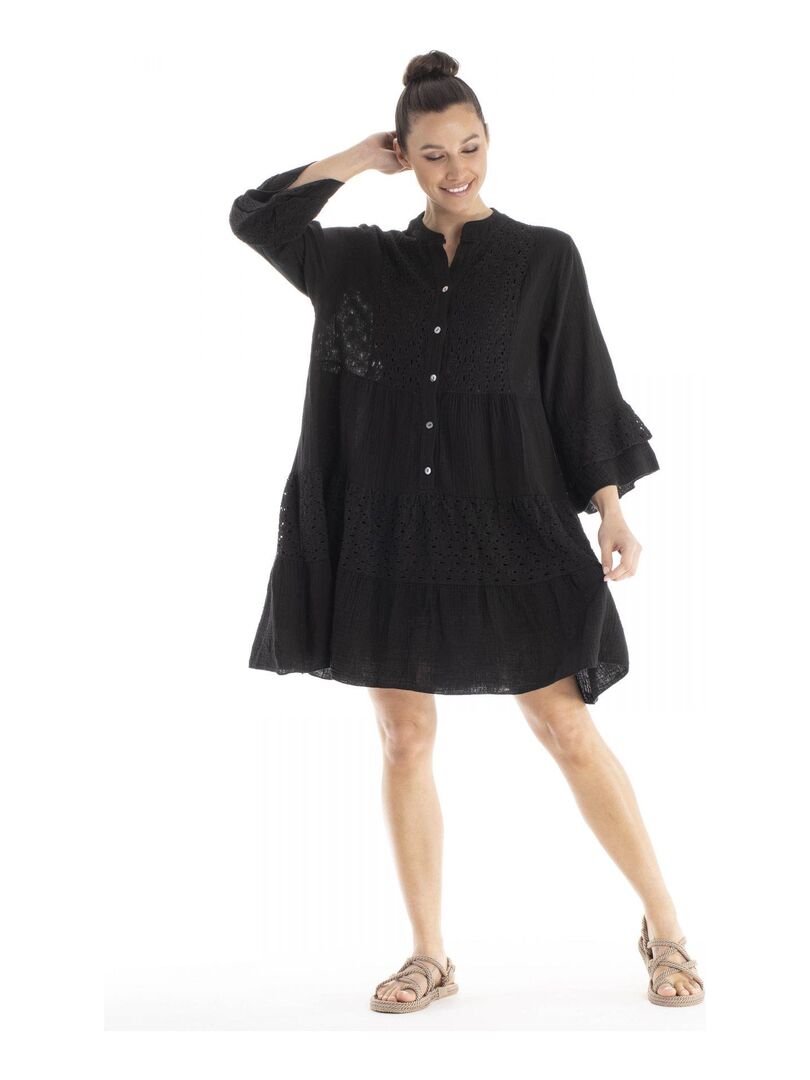 Robe col mao MORINA - Gérard Pasquier - Noir Noir - Kiabi - 47.40€