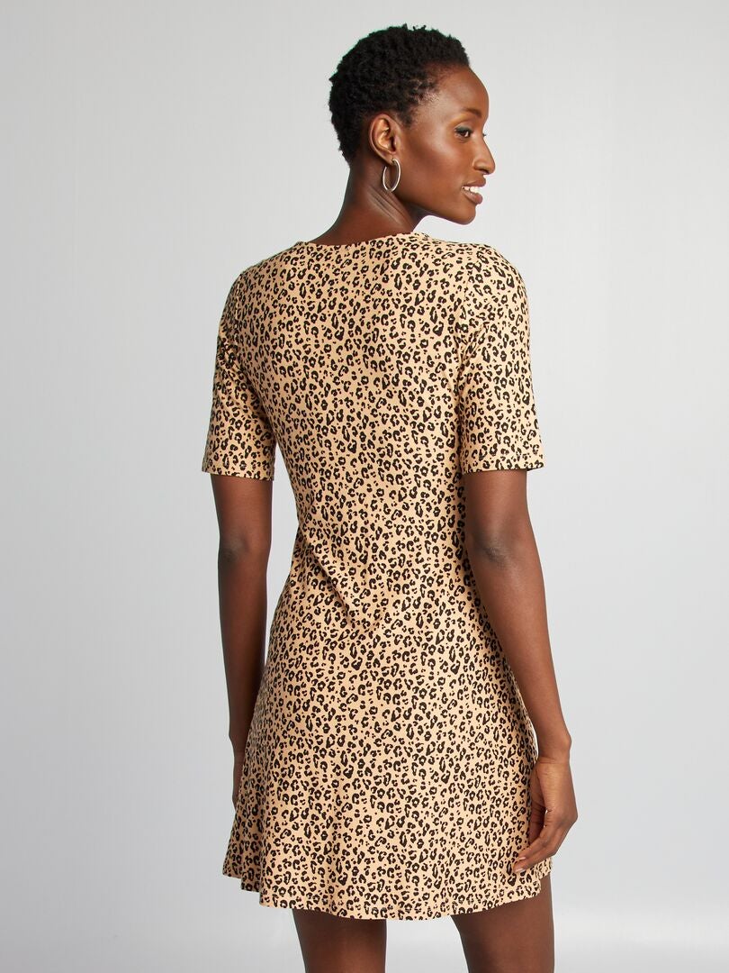 Robe courte stretch léopard - Léopard - Kiabi - 18.00€