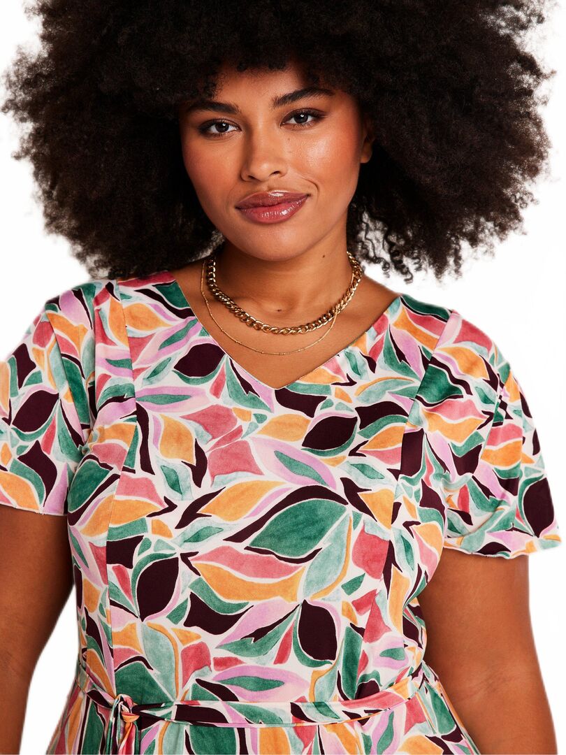 Robe droite courte imprimée - Multicolore - Kiabi - 59.99€