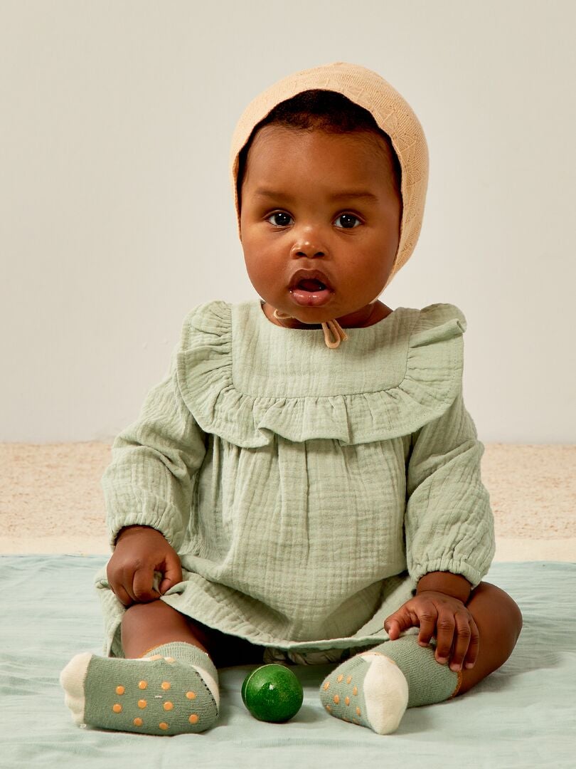 Robe En Coton Vert Cendré Kiabi 6 00€