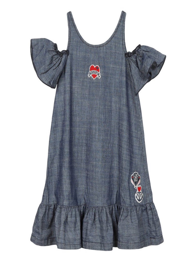 Robe En Denim Léger 'miniman' - Bleu marine - Kiabi - nu€