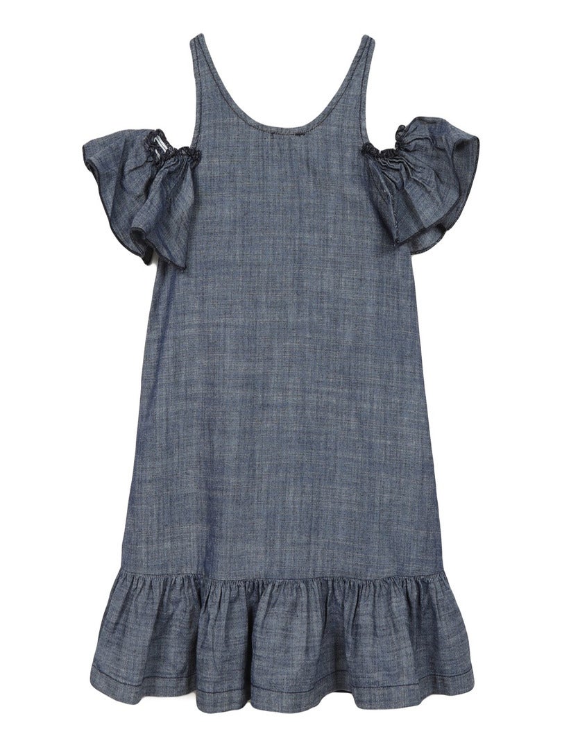 Robe En Denim Léger 'miniman' - Bleu marine - Kiabi - nu€