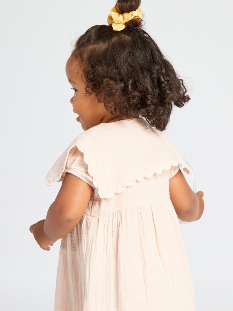 Robe en gaze de coton - Rose - Kiabi - 18.00€