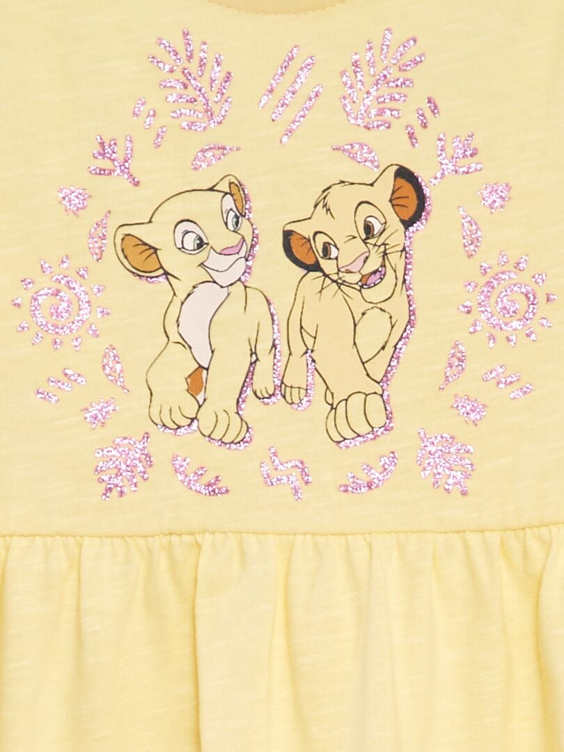 Robe en jersey à bretelles 'Disney' 'Nala et Simba' - Jaune - Kiabi ...