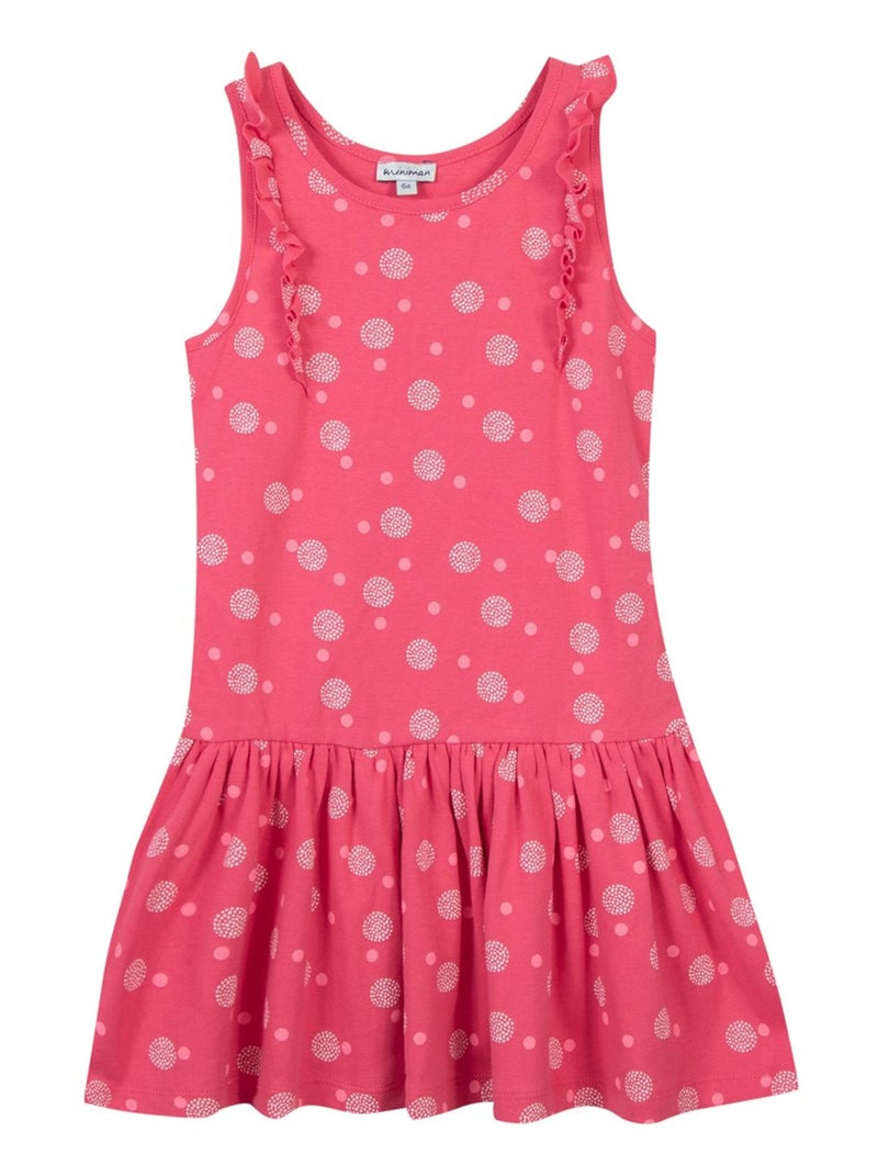 Robe En Maille Imprimée Motif Pois 'miniman' - Rose fushia - 0.00€ - Kiabi