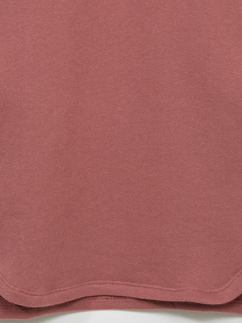 Robe en molleton uni - rose brun - Kiabi - 8.00€