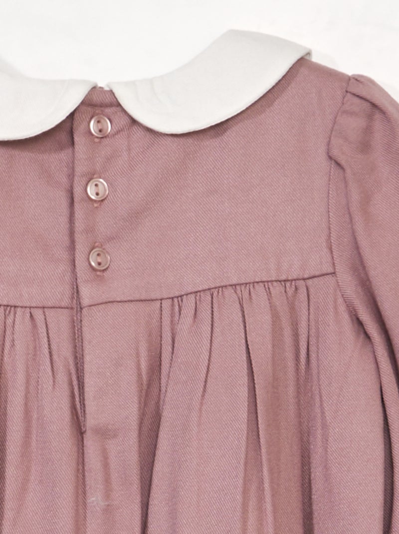 Robe évasée col claudine - Rose - 15.00€ - Kiabi