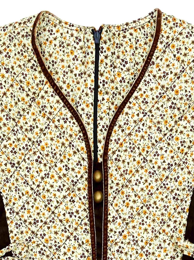 Robe Fleurie Hiver Liberty Marron Margot La Faute à Voltaire Marron