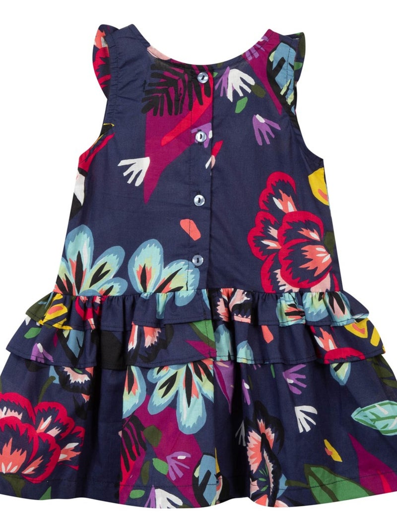 Robe Imprimée À Volants Grand Motif 'miniman' - Bleu marine - 0.00€ - Kiabi
