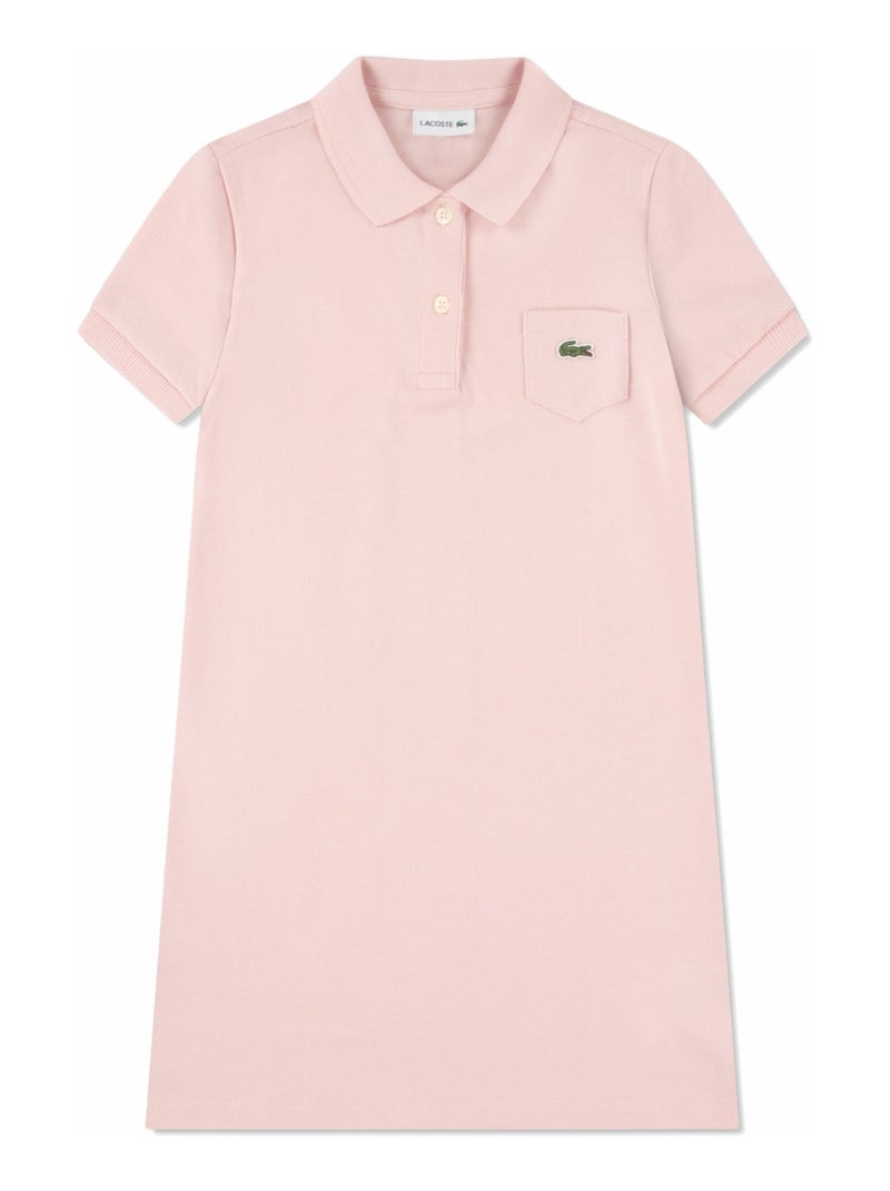 Robe Lacoste polo en Piqué - Rose - Fille - 75.00€ - Kiabi
