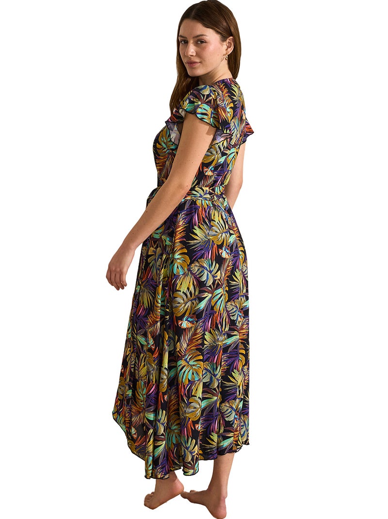 Robe longue estivale manches courtes JADE - Noir - Femme - 74.00€ - Kiabi