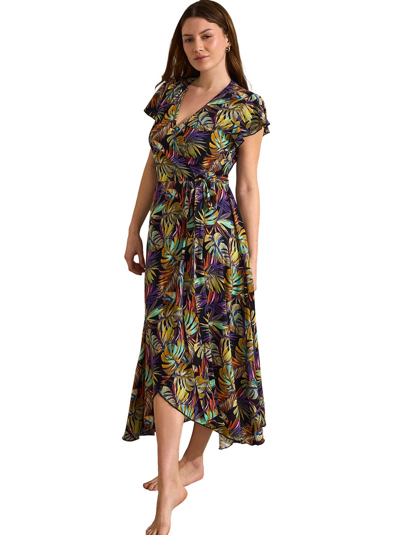 Robe longue estivale manches courtes JADE - Noir - Femme - 74.00€ - Kiabi