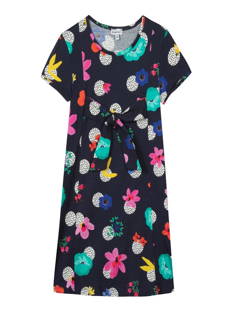 Robe Manches Courtes En Maille Imprimée 'miniman' - Bleu marine - Kiabi ...