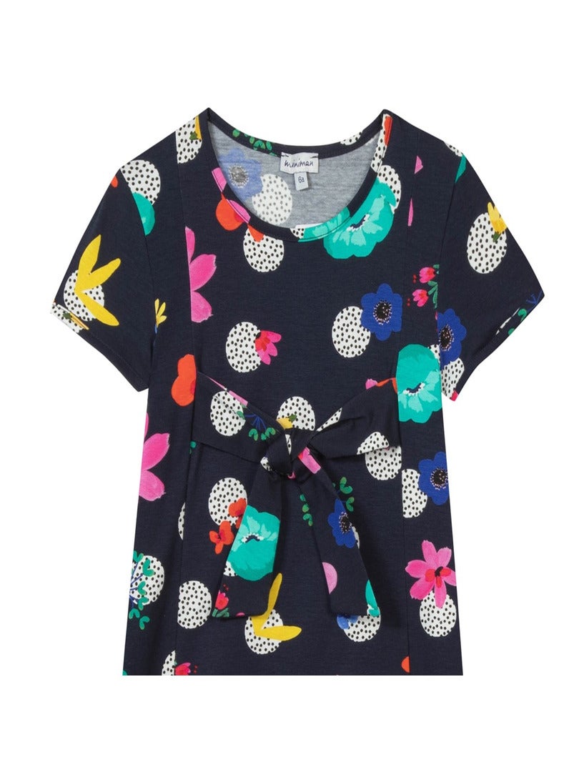 Robe Manches Courtes En Maille Imprimée 'miniman' - Bleu marine - Kiabi ...