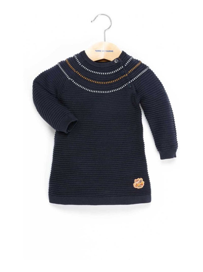 Robe manches longues - Terre de Marins - Bleu marine - Bébé fille - 30.00€ - Kiabi