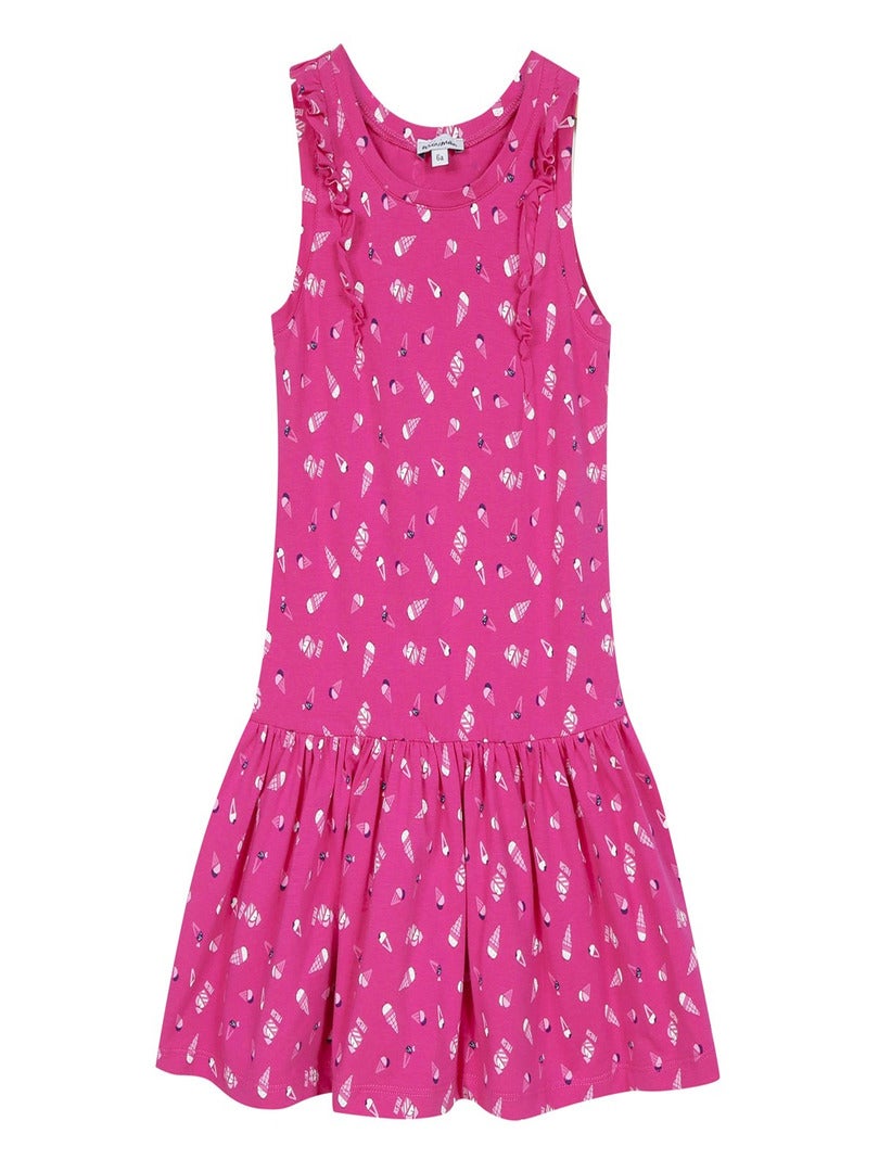 Robe Patineuse Imprimée 'miniman' - Rose fushia - Kiabi - nu€