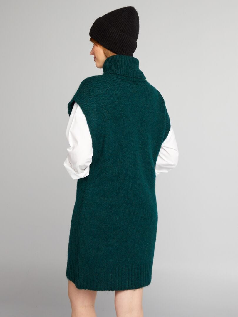 Robe pull à col roulé - Vert - Kiabi - 27.00€