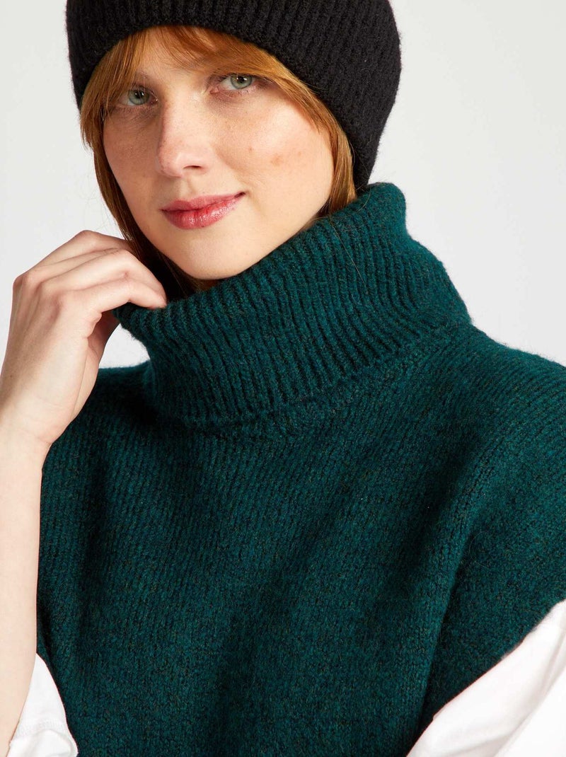 Robe pull à col roulé - Vert - 27.00€ - Kiabi