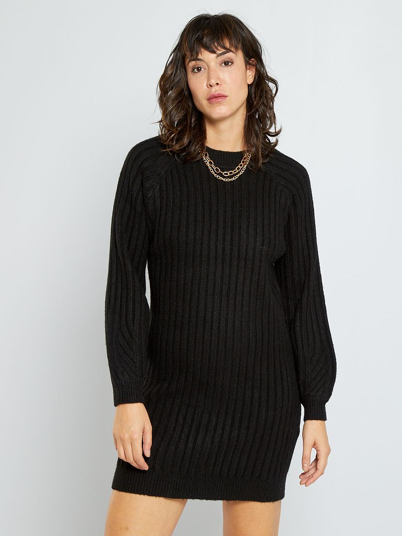 Robe pull col ras - noir - Kiabi - 15.00€