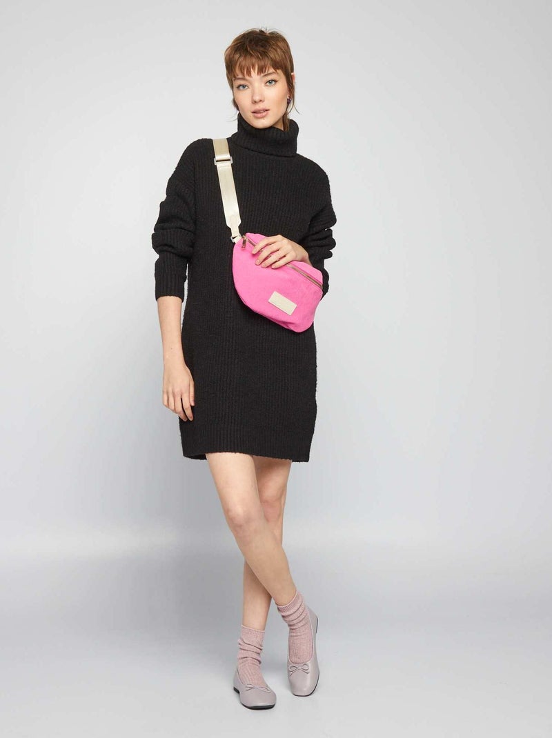 Robe pull col roulé - noir - Kiabi - 22.00€