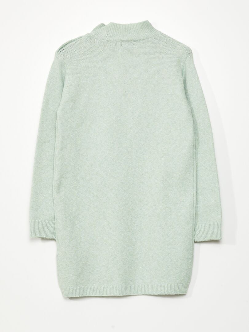 Robe pull en maille col montant - Vert - Kiabi - 15.00€