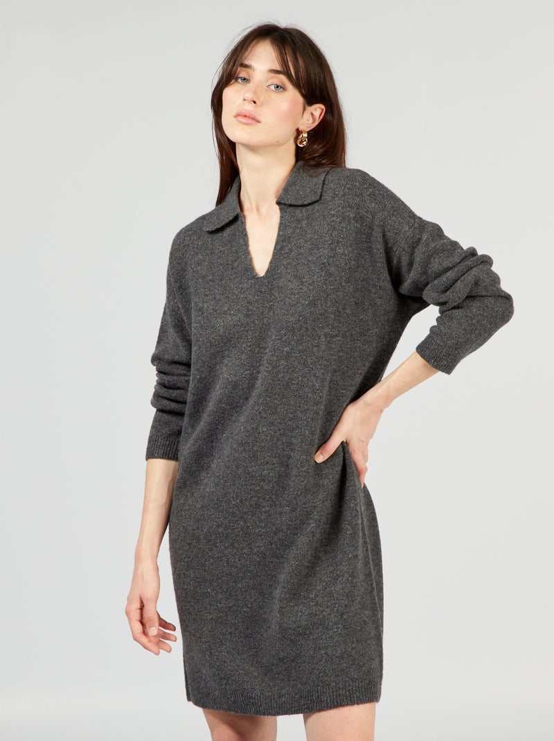 Robe pull en maille 'JDY' - Gris - Kiabi - 27.00€