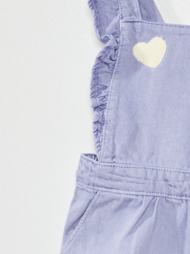 Robe salopette en jean - Violet - Kiabi - 13.00€