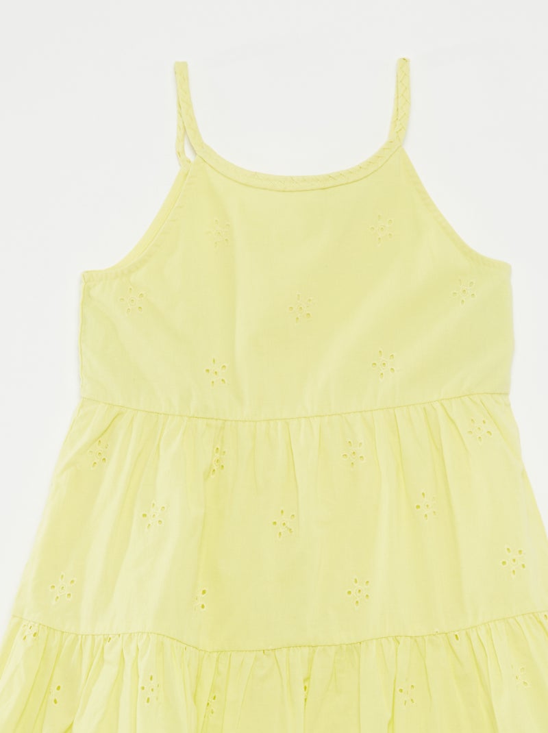 Robe unie à bretelles tressées - Jaune - Kiabi - 8.45€