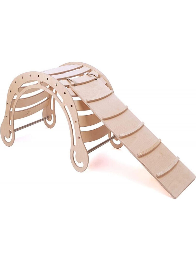 Rocker en bois xxl waldorf avec mur d'escalade naturel - Beige - Kiabi ...