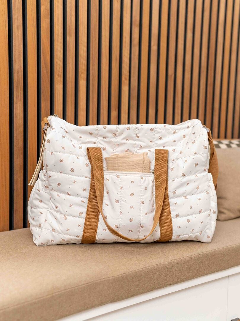 Sac à langer avec tapis et attache poussette - Blanc - Kiabi - 28.00€