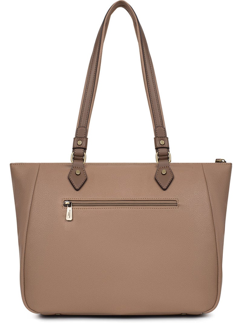Sac cabas porté épaule A4 RONDA - Taupe - 69.00€ - Kiabi