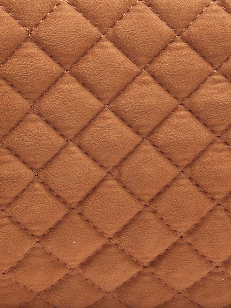 Sac matelassé finition moutonnée - Damart - Marron chocolat - Kiabi - nu€